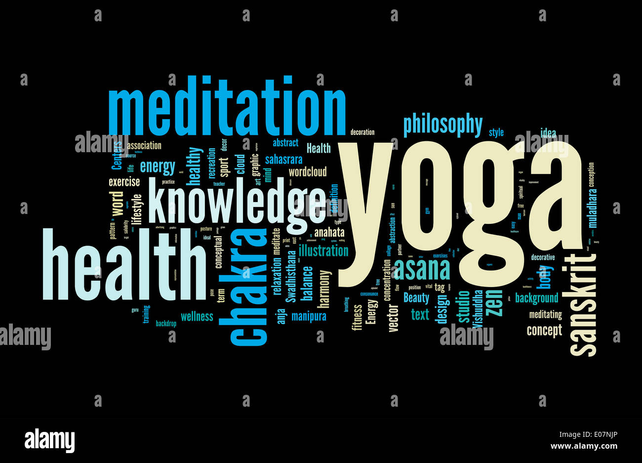 Meditation word cloud concept yoga hi-res stock photography and images ...