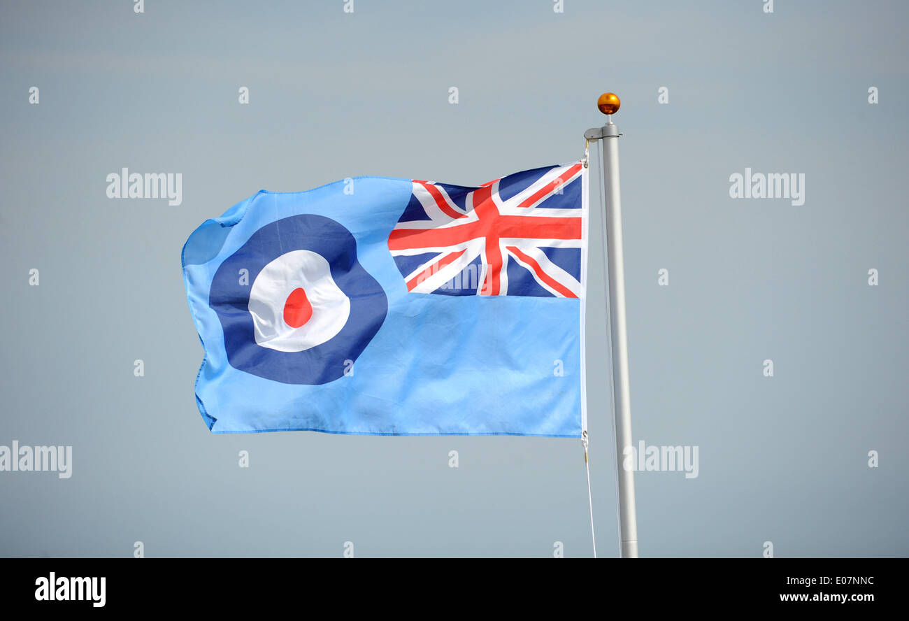 RAF flag flying at The Bomber Command Memorial Service held on Beachy ...