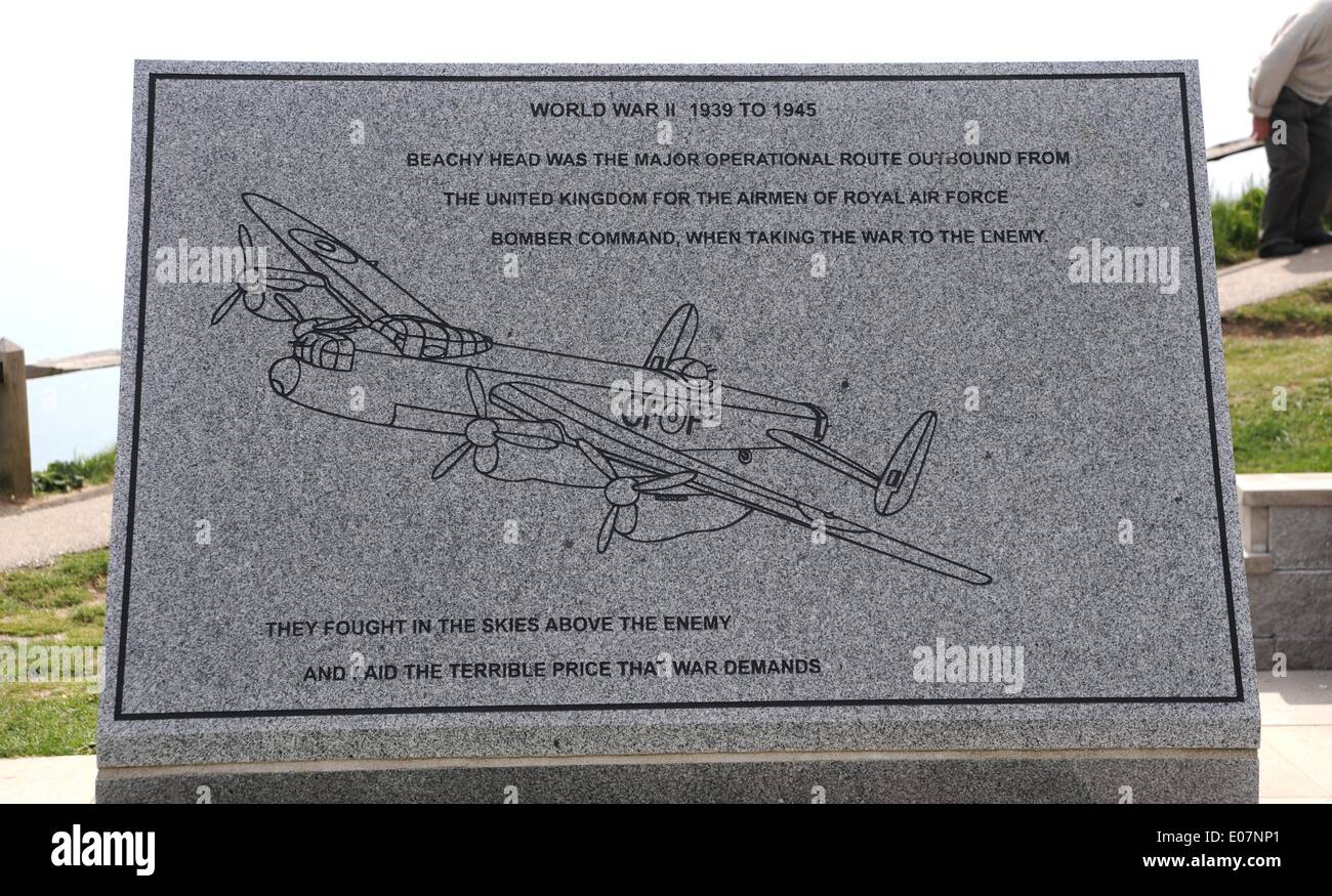 The Bomber Command Memorial at Beachy Head Eastbourne UK Stock Photo ...