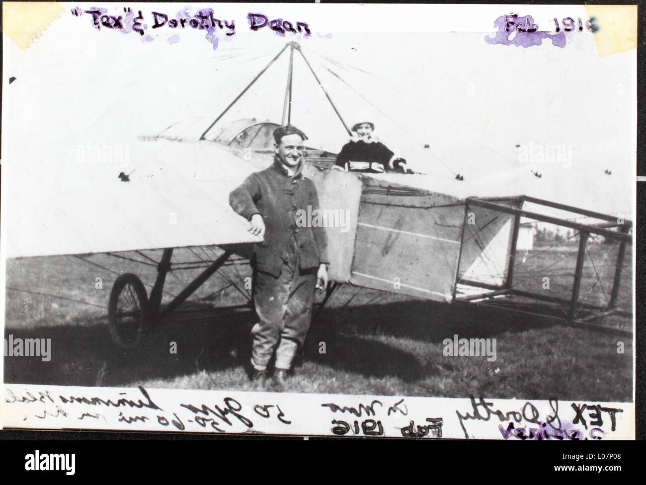 Tex Lagrone, a renowned barnstormer, captured in flight during his ...