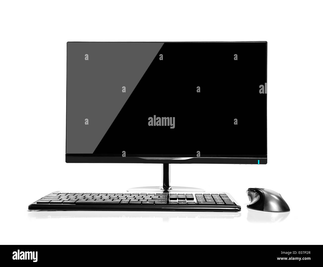 Desktop computer in hi-tech style isolated on white background Stock ...