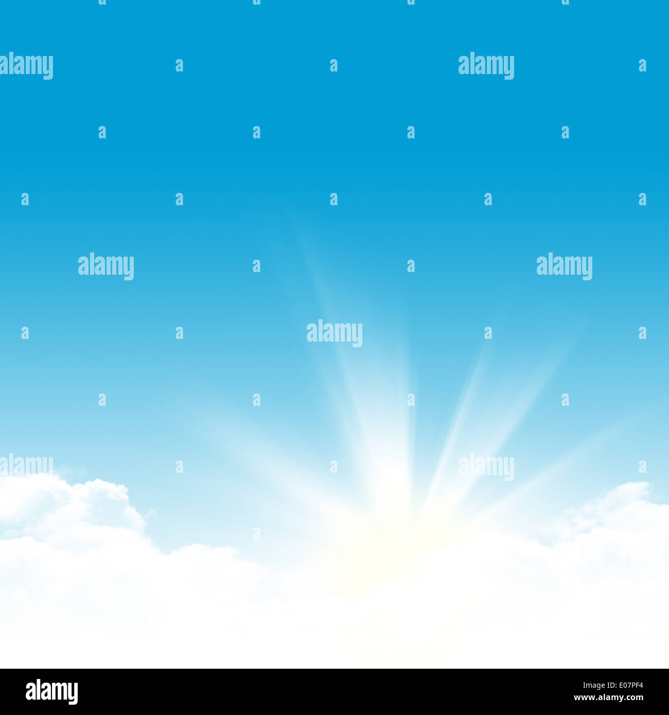 Blue sunny sky abstract background Stock Photo - Alamy