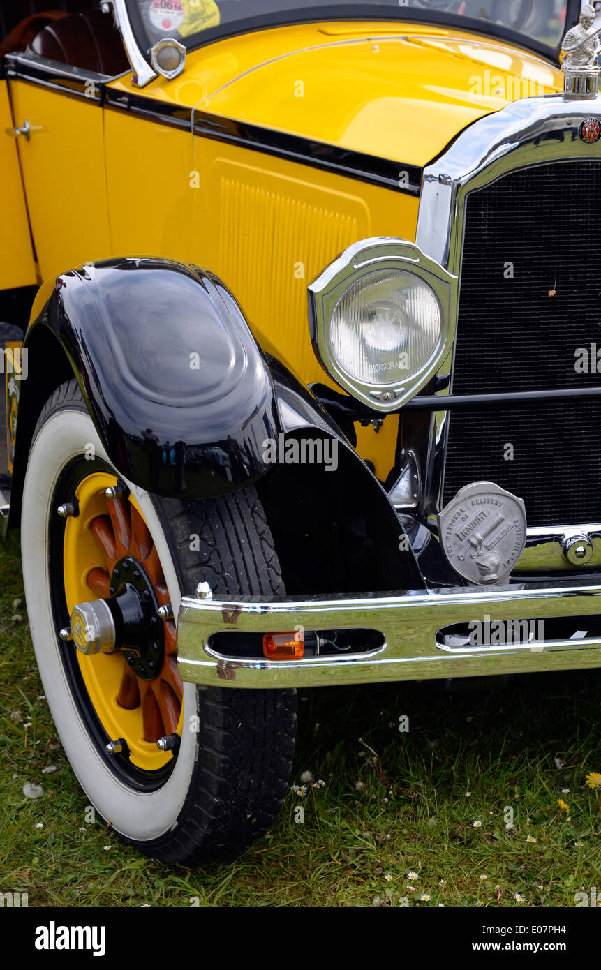 View of the front offside of a Willys-Knight sedan car (automobile ...
