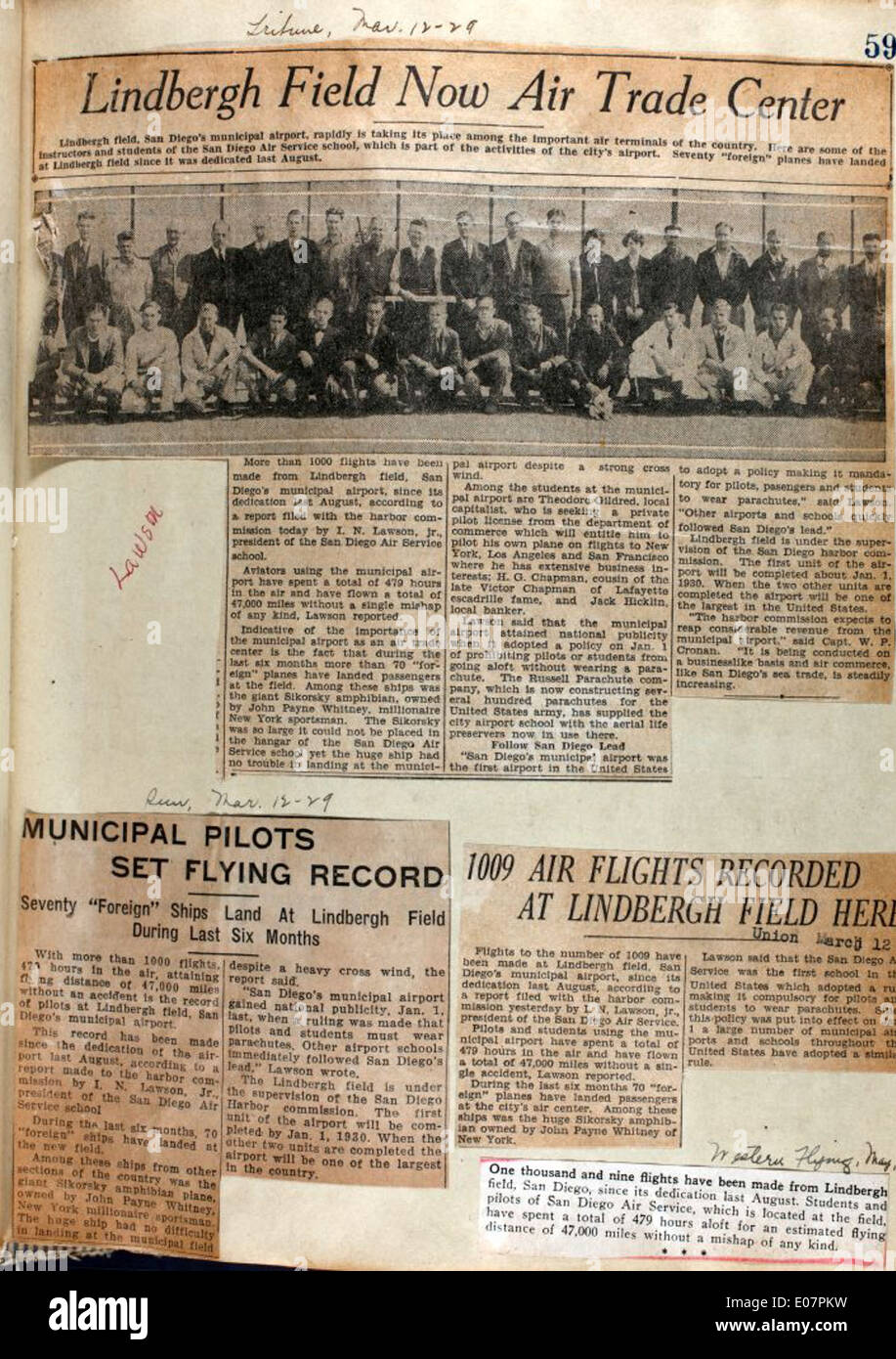 A photograph of Ruth Alexander, an aviation pioneer from San Diego ...