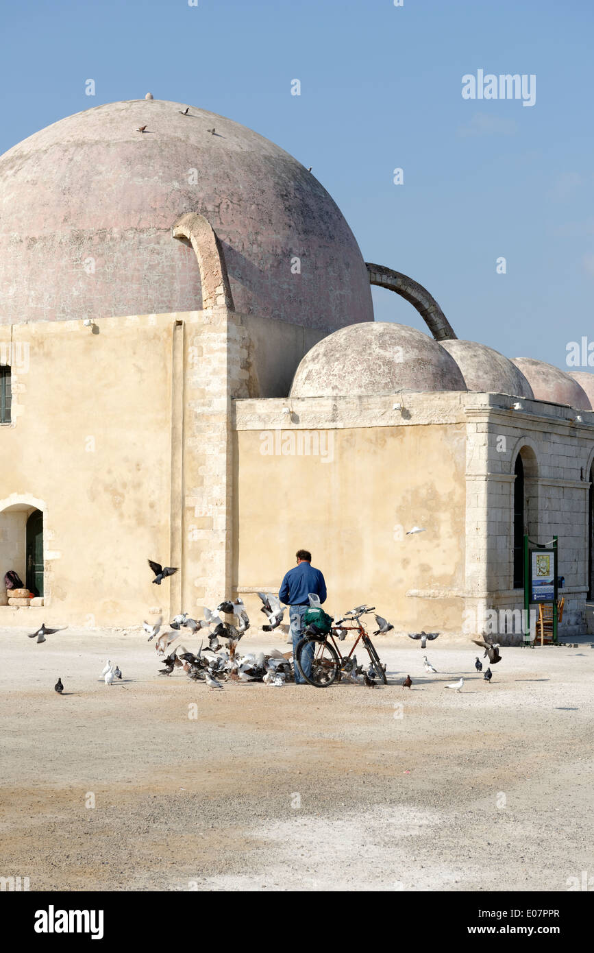 Multi domed Ottoman Mosque Janissaries on waterfront Venetian Harbour ...
