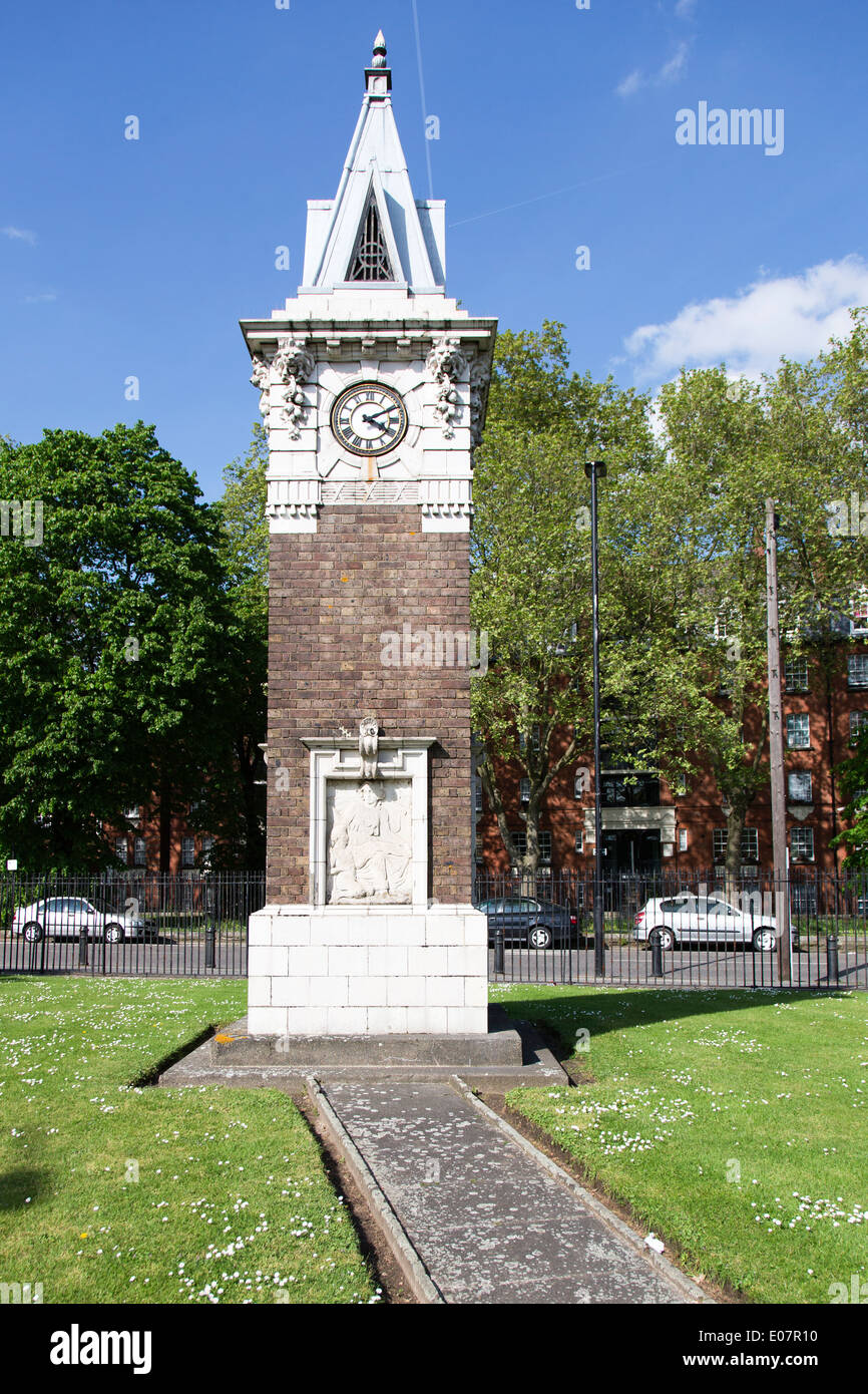 Stanley Atkinson Memorial Clock Tower near Stepney Green Park, London ...