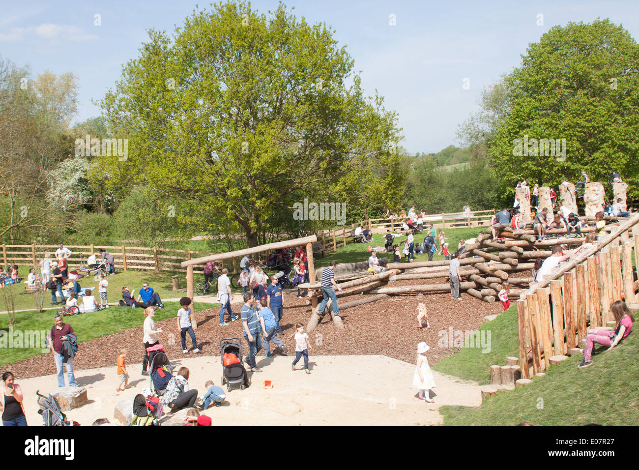 The adventure play area at Dinton Pastures Country Park, Hurst ...