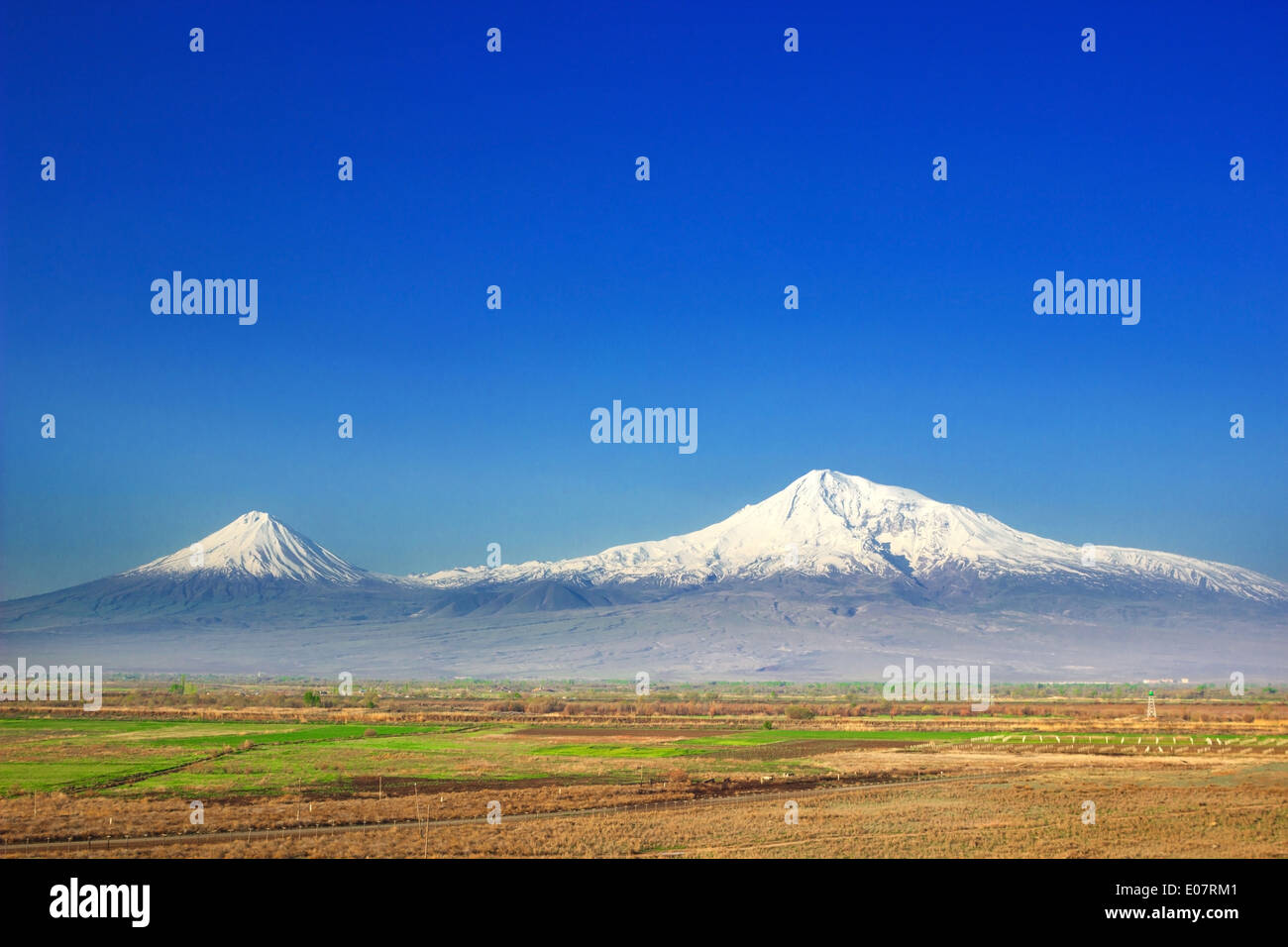 Mountain Ararat view from Ararat valley , Armenia Stock Photo - Alamy