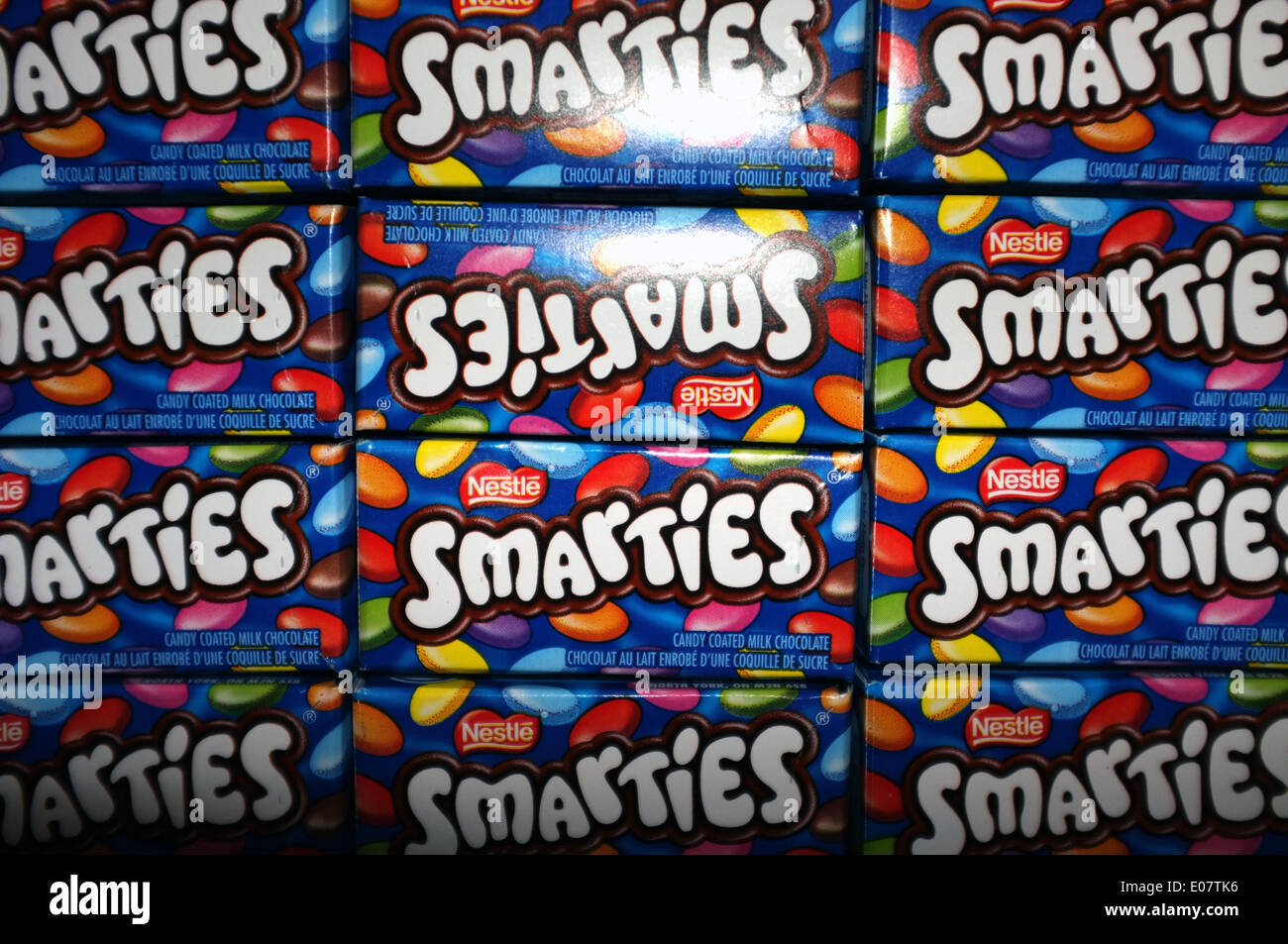 Aero, Coffee Crisp, Kit Kat and Smarties chocolates photographed ...