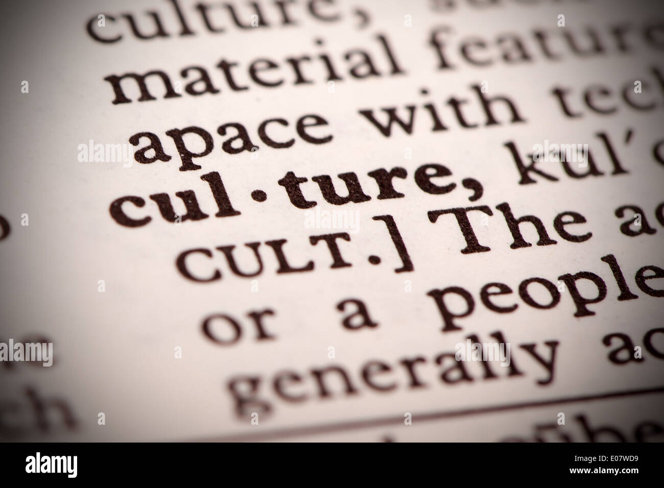 The word "Culture" in a dictionary Stock Photo - Alamy
