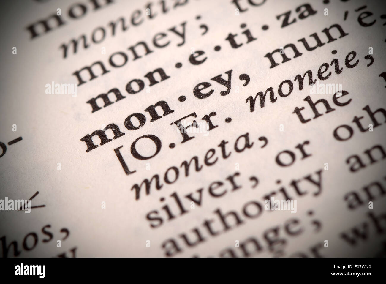 Money definition hi-res stock photography and images - Alamy