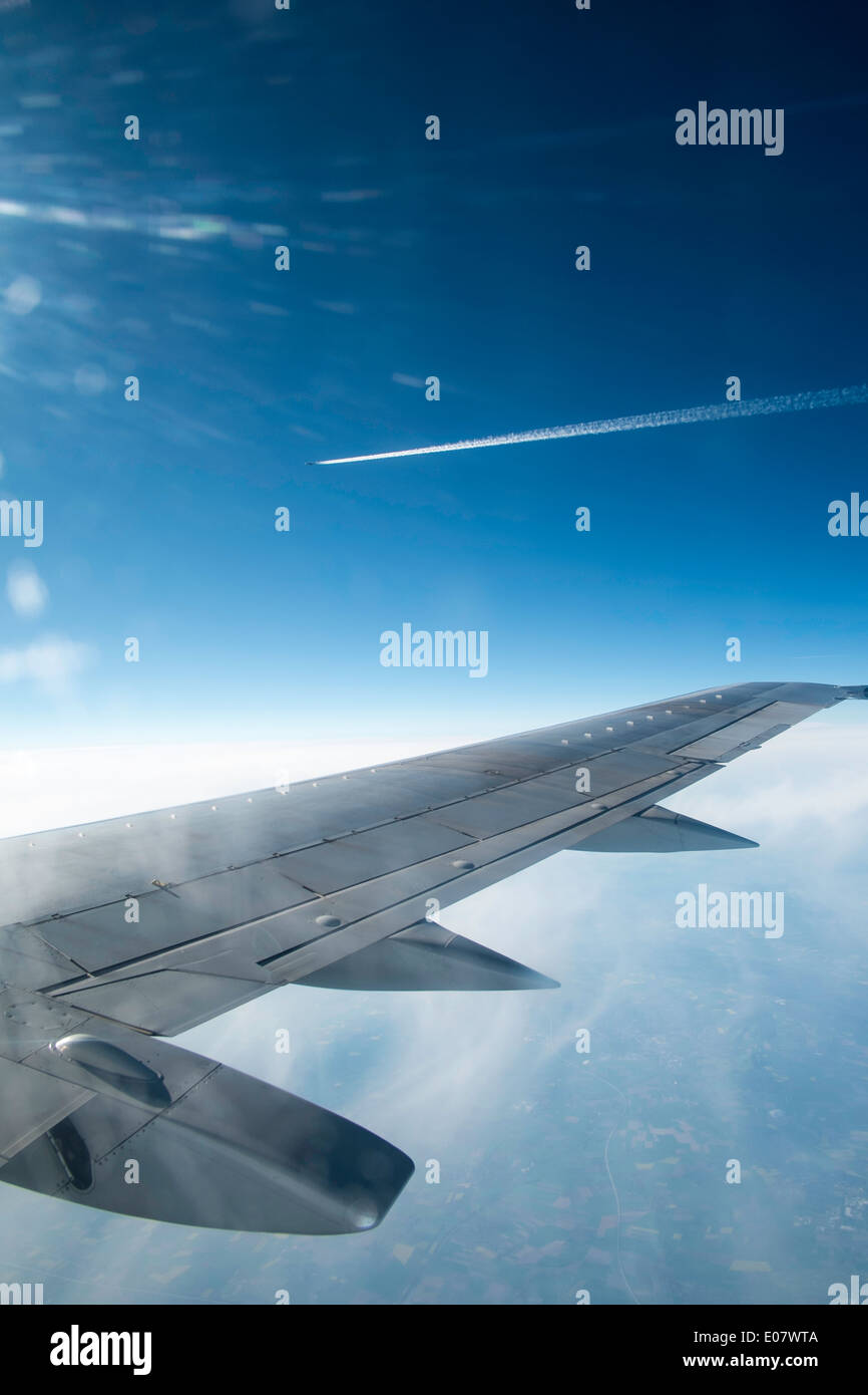 Aerial view from passenger airplane Stock Photo - Alamy