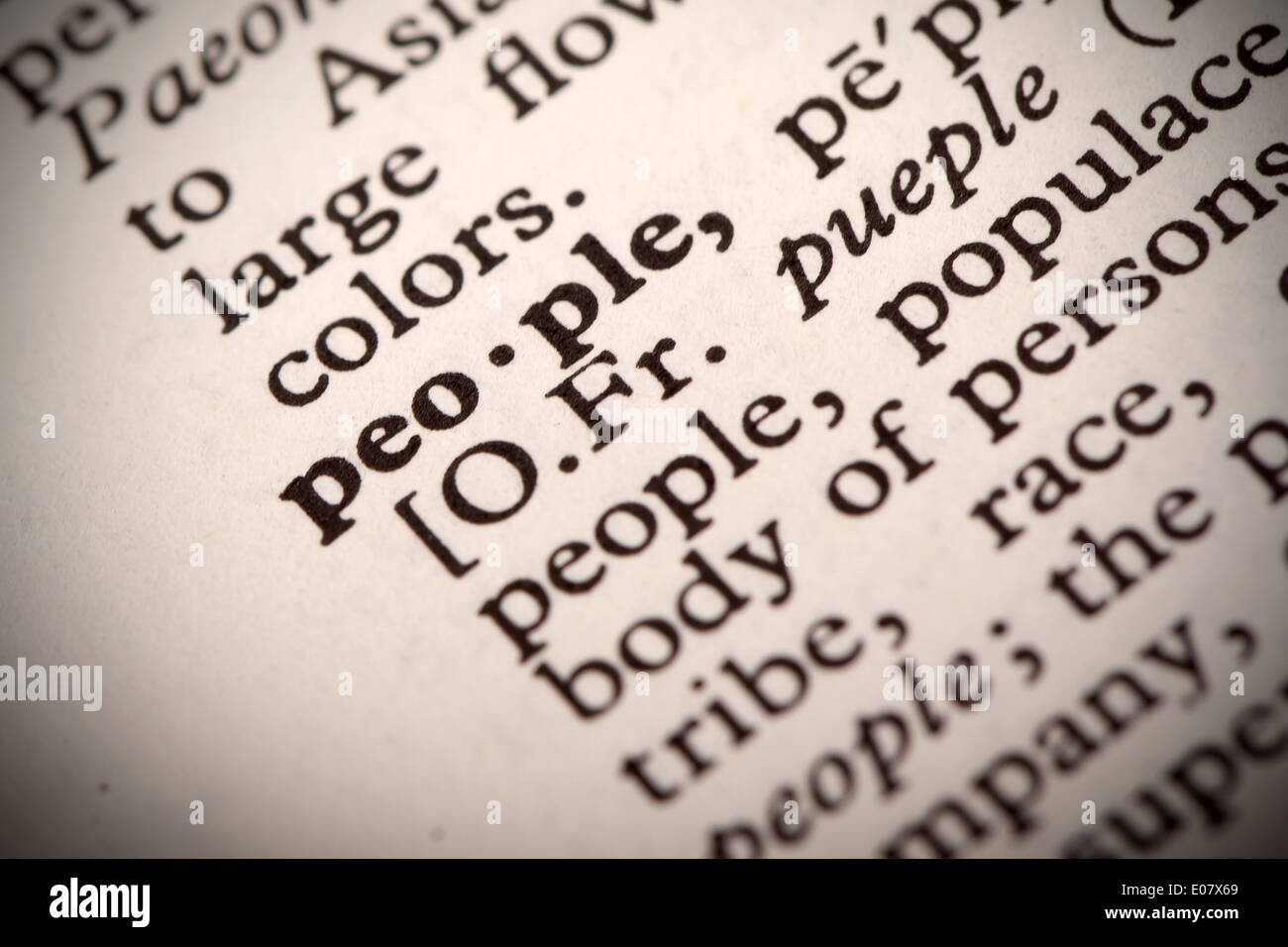 The word "People" in a dictionary Stock Photo - Alamy