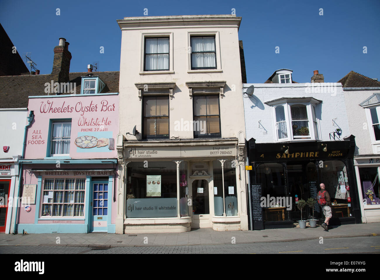 Wheelers Oyster bar in the Seaside resort of Whitstable in Kent Stock ...