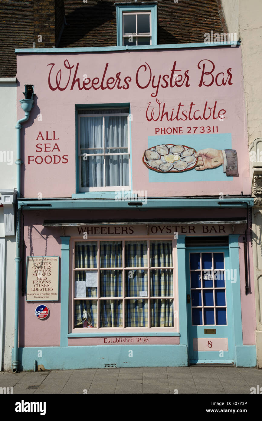 Wheelers Oyster Bar in the Seaside resort of Whitstable in Kent Stock ...