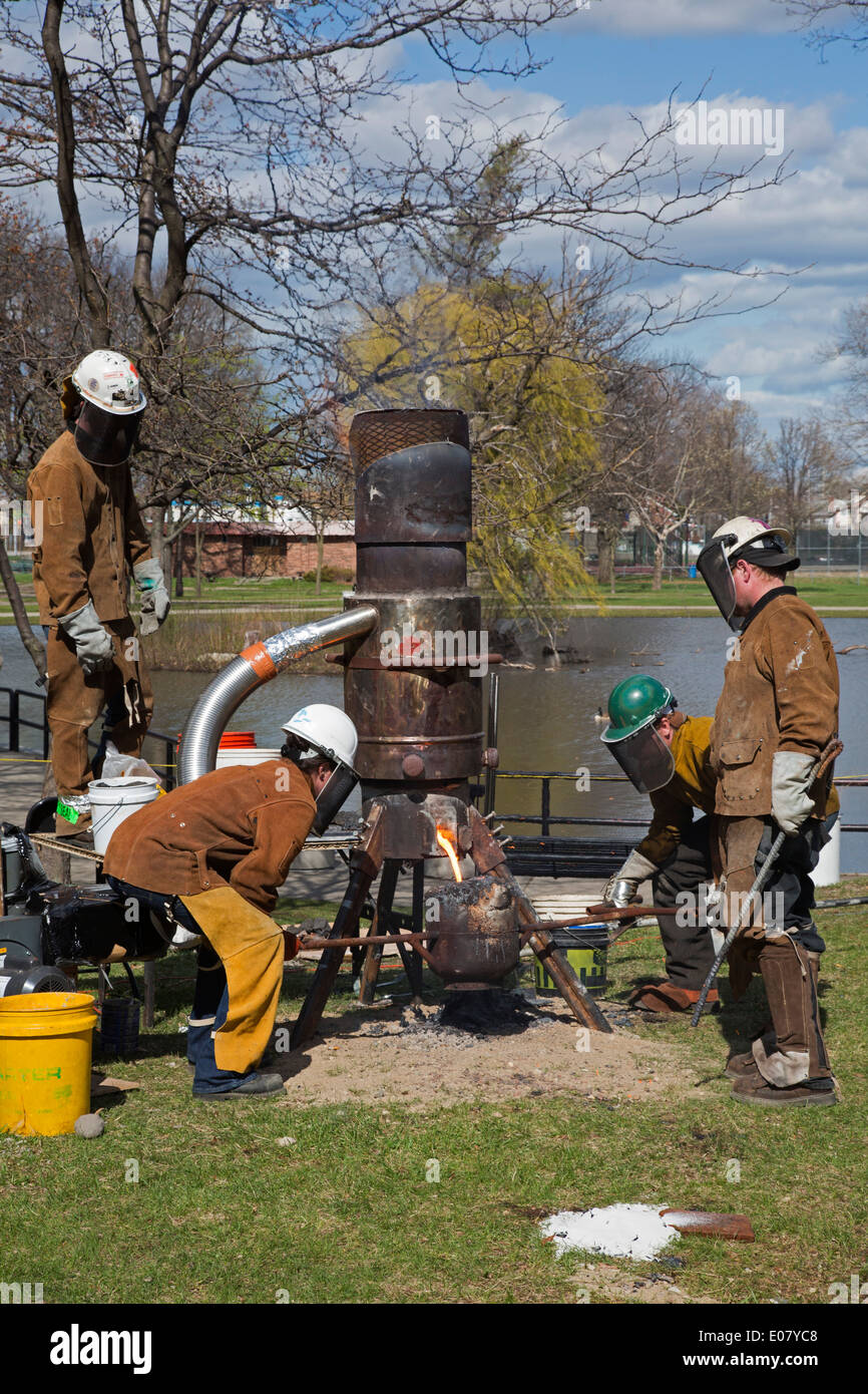 Detroit, Michigan - Members of the Carbon Arts nonprofit educational ...