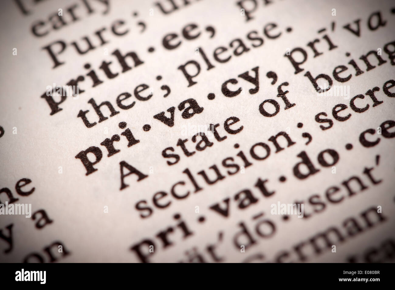 The word "Privacy" in a dictionary Stock Photo - Alamy