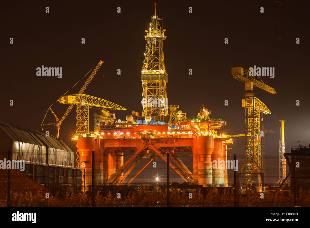 Blackford Dolphin Oil Platform, Belfast Stock Photo - Alamy