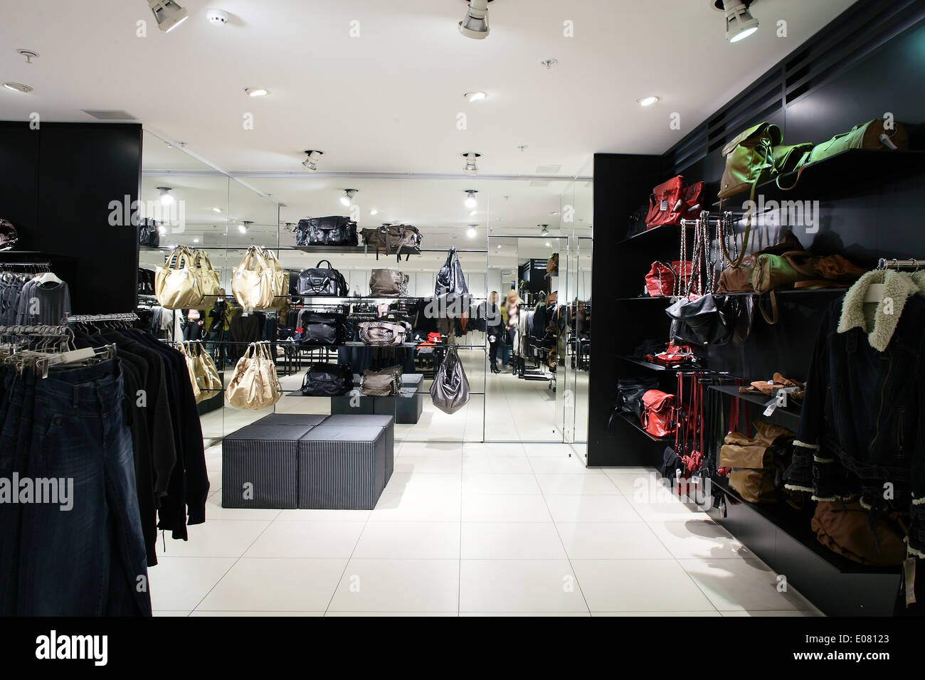 european clothing store interior in modern mall Stock Photo - Alamy
