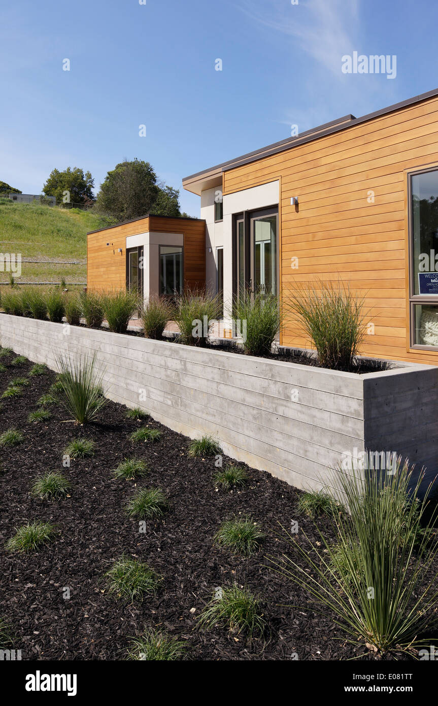 Blue Homes Model Prefab Home on Mare Island, in Vallejo, CA Stock Photo ...