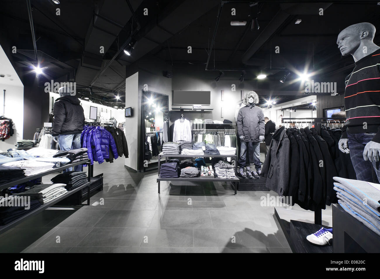 european clothing store interior in modern mall Stock Photo - Alamy