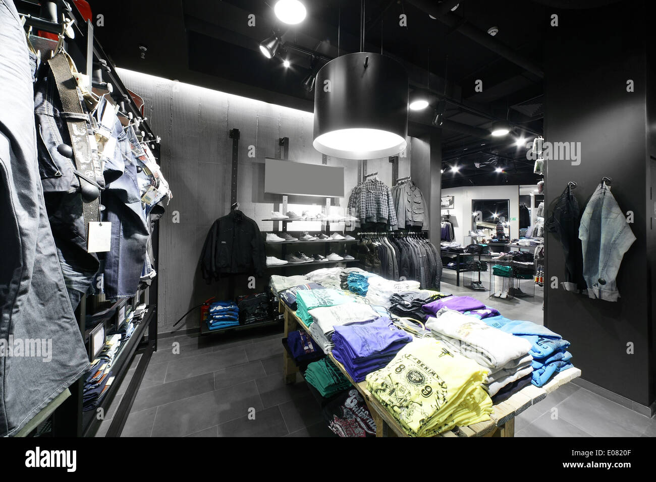 european clothing store interior in modern mall Stock Photo - Alamy