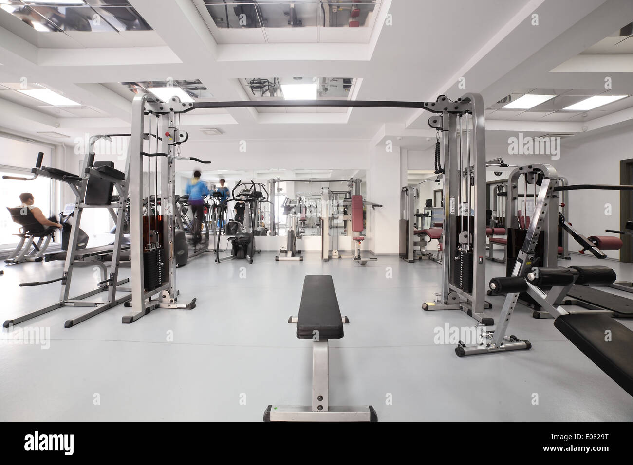interior of new modern gym with equipment Stock Photo - Alamy
