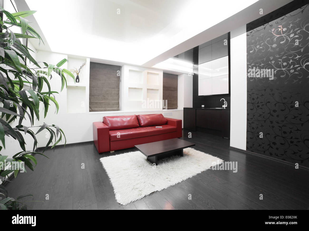big and comfortable room in modern apartment Stock Photo - Alamy