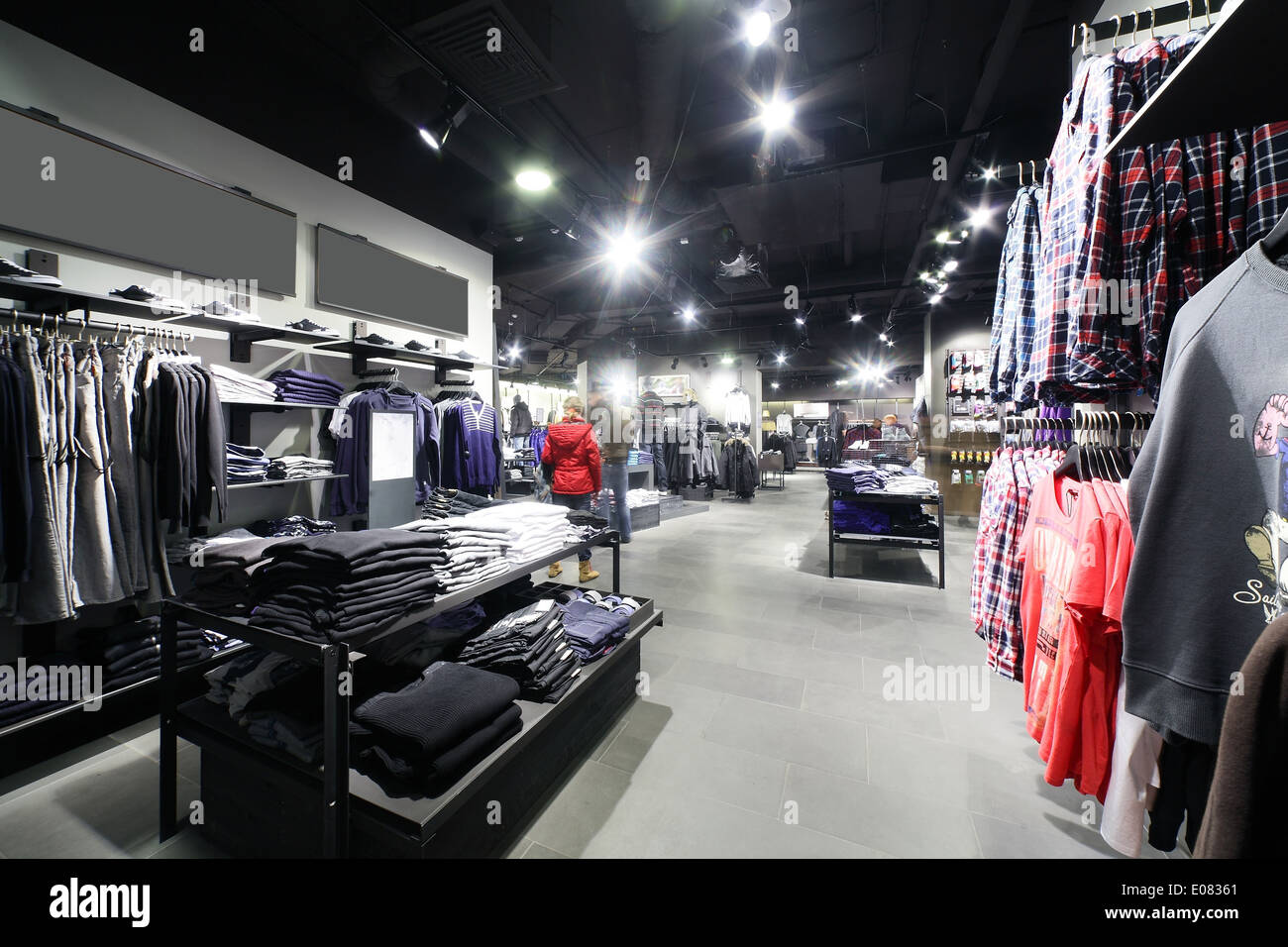 european clothing store interior in modern mall Stock Photo - Alamy