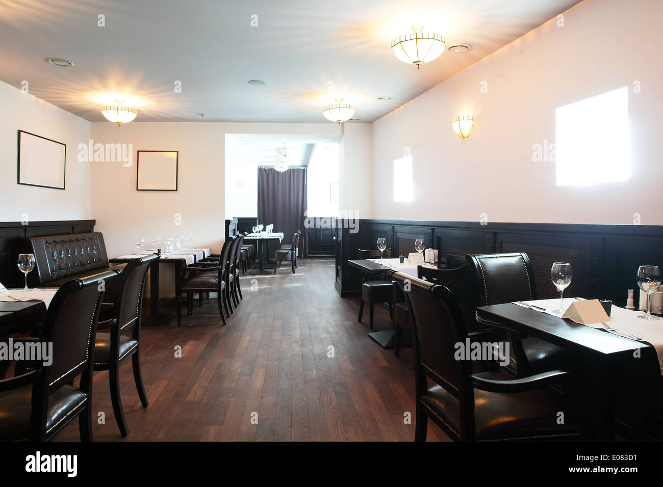 modern european restaurant with nice and bright interior Stock Photo ...