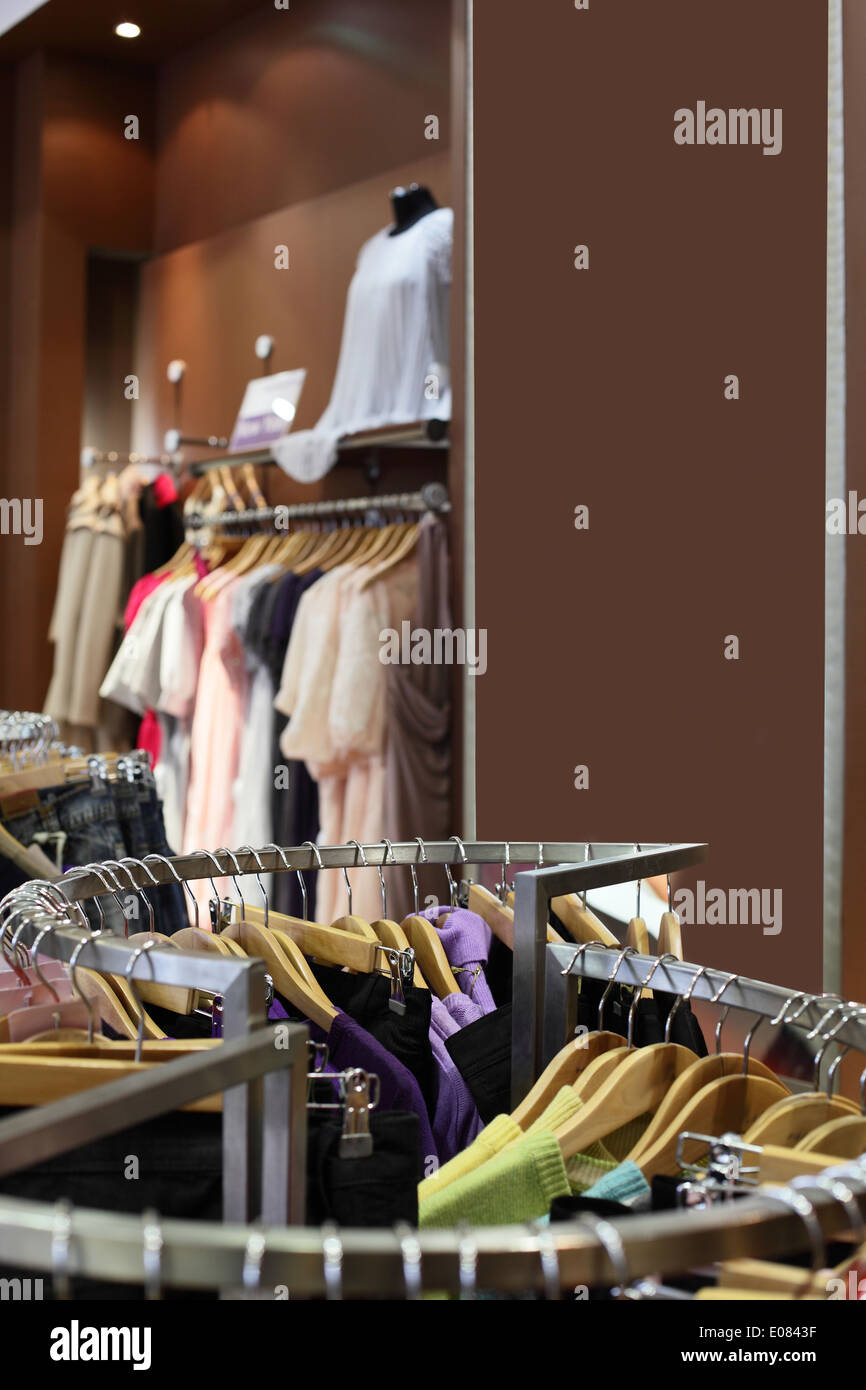 european clothing store interior in modern mall Stock Photo - Alamy