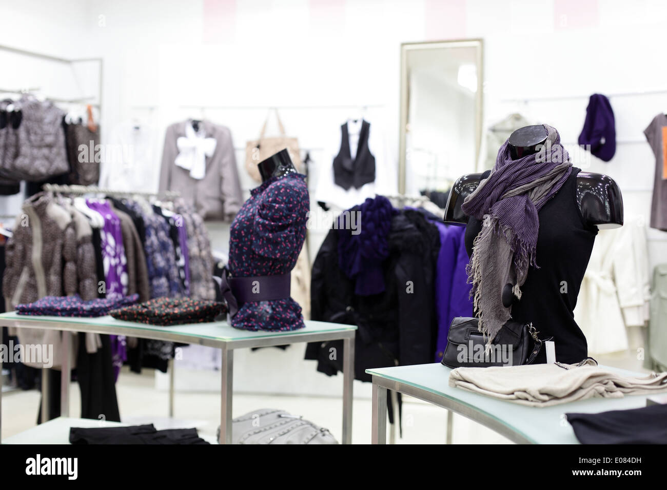european clothing store interior in modern mall Stock Photo - Alamy