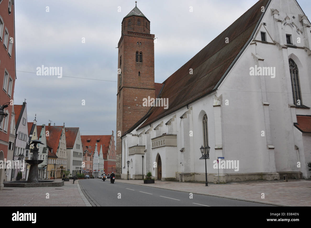 Gothic church, Ministry of Our Lady, Donauworth, Bavaria, Germany Stock ...
