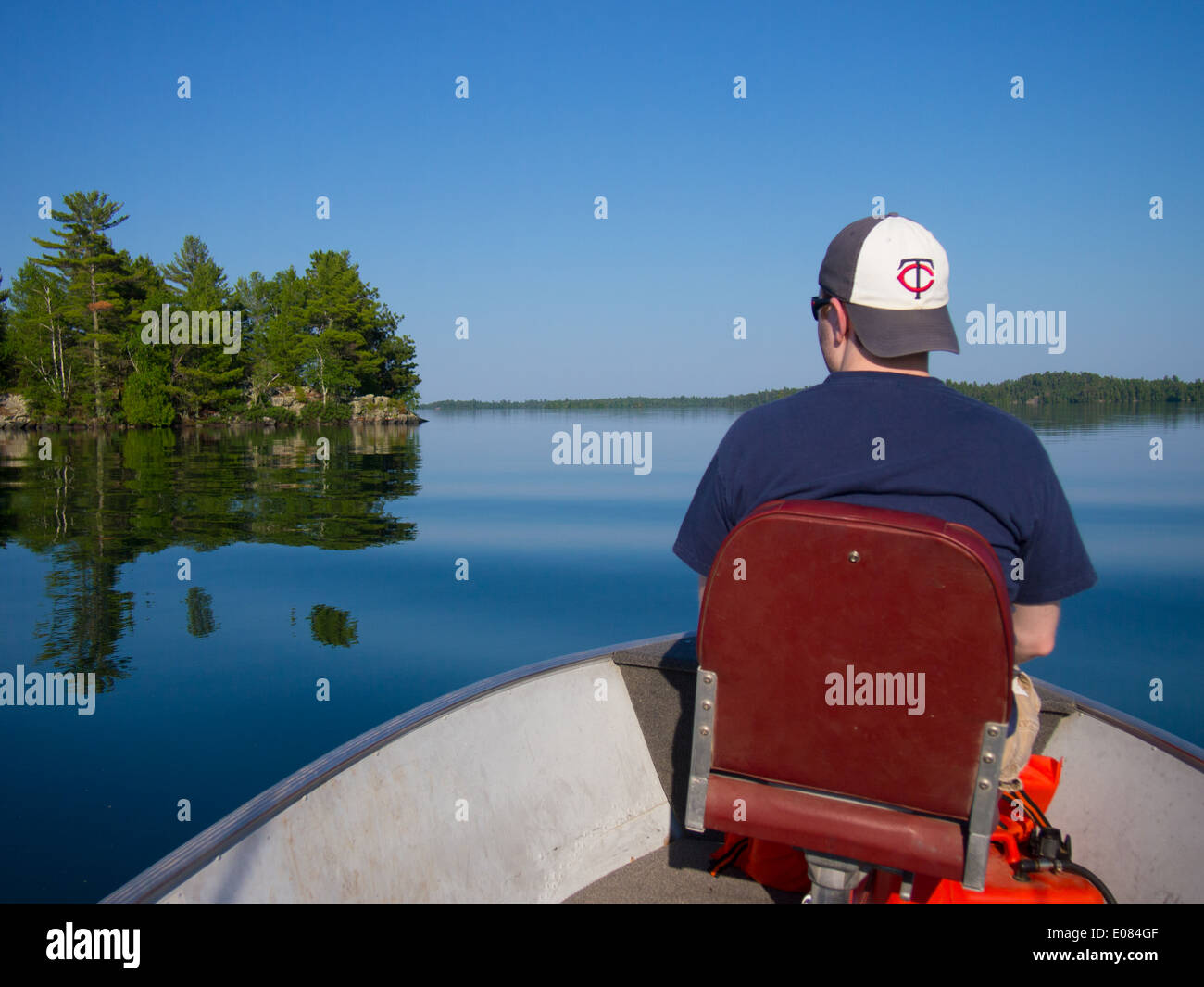 Fishing on Crow Lake Ontario Stock Photo - Alamy