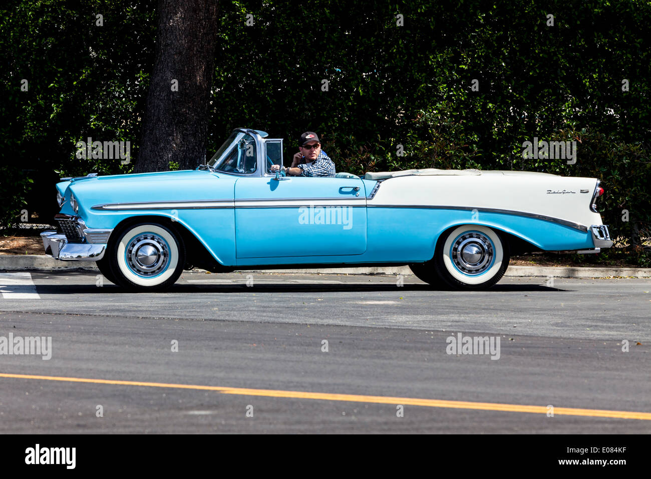 A 1956 Chevy Convertible Stock Photo - Alamy