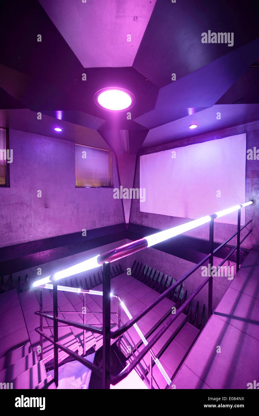 european stylish night club with bright lights Stock Photo - Alamy