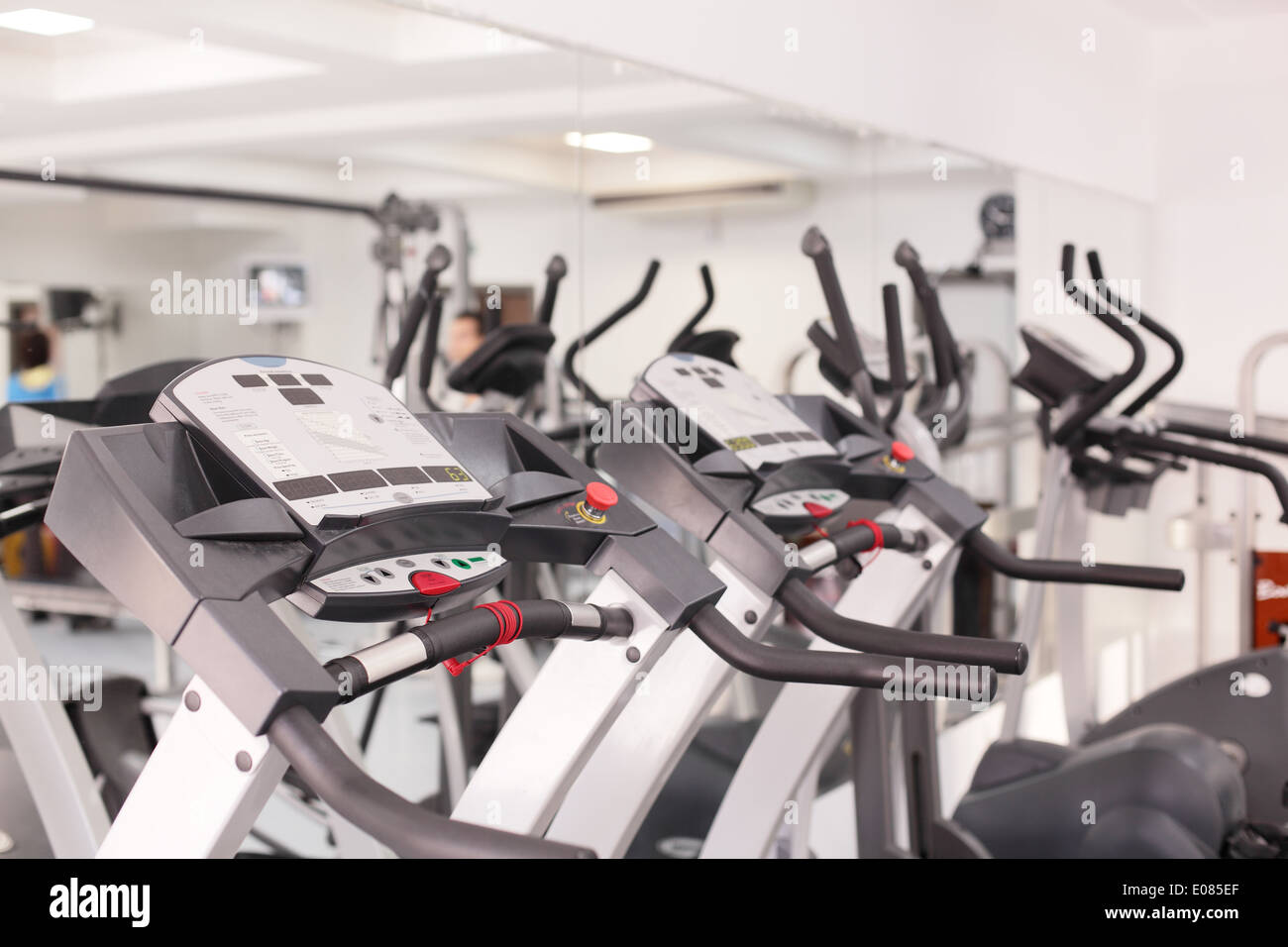 interior of new modern gym with equipment Stock Photo - Alamy