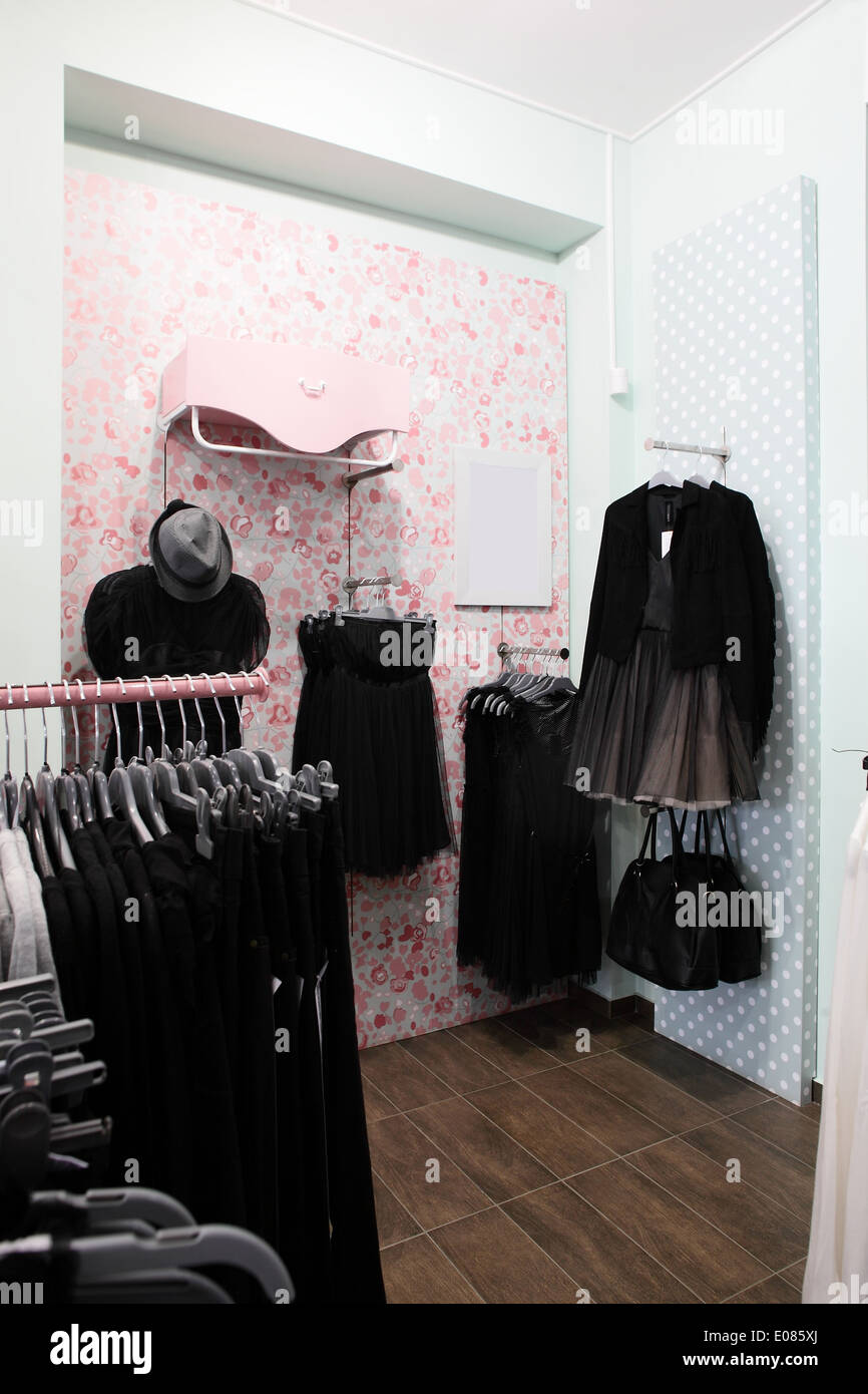 european clothing store interior in modern mall Stock Photo - Alamy