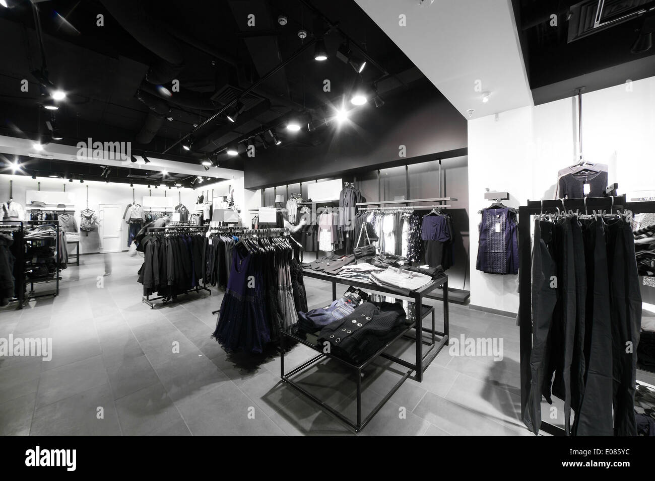 european clothing store interior in modern mall Stock Photo - Alamy