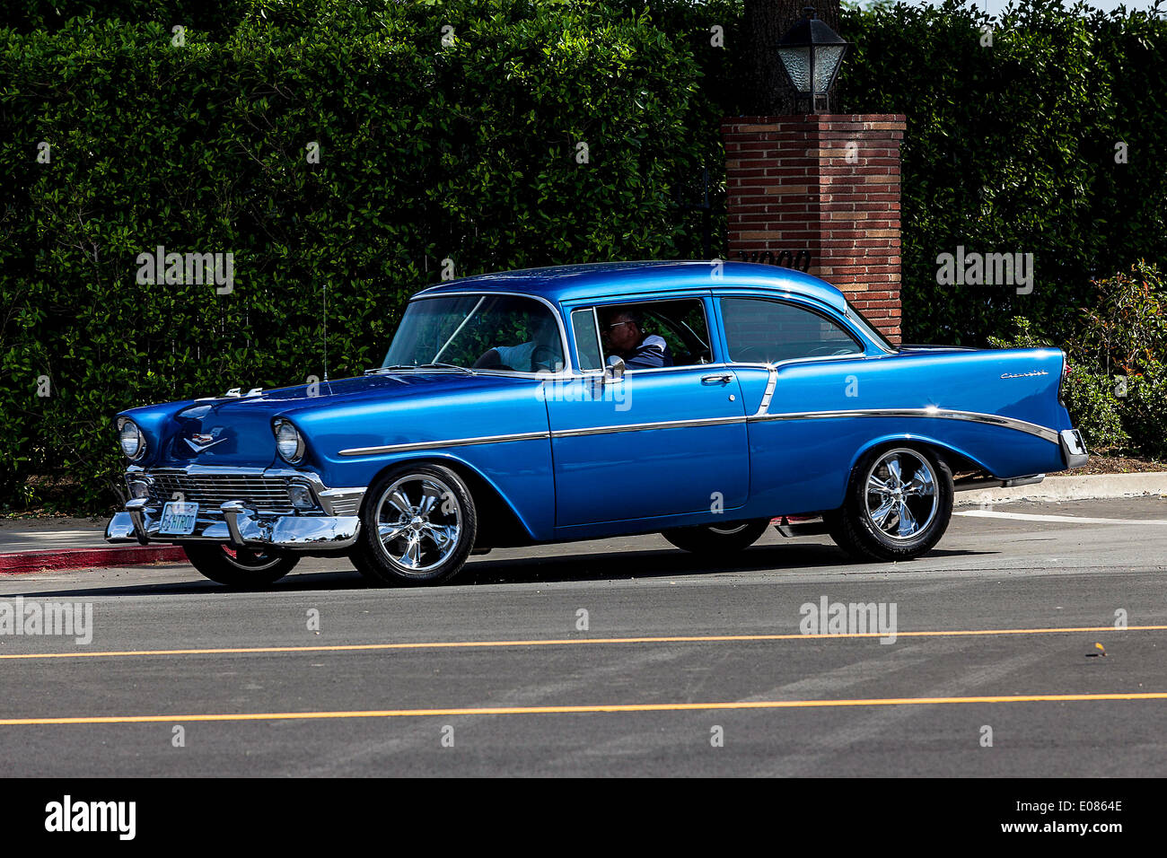 A 1956 Chevy Sedan Hot rod Stock Photo - Alamy