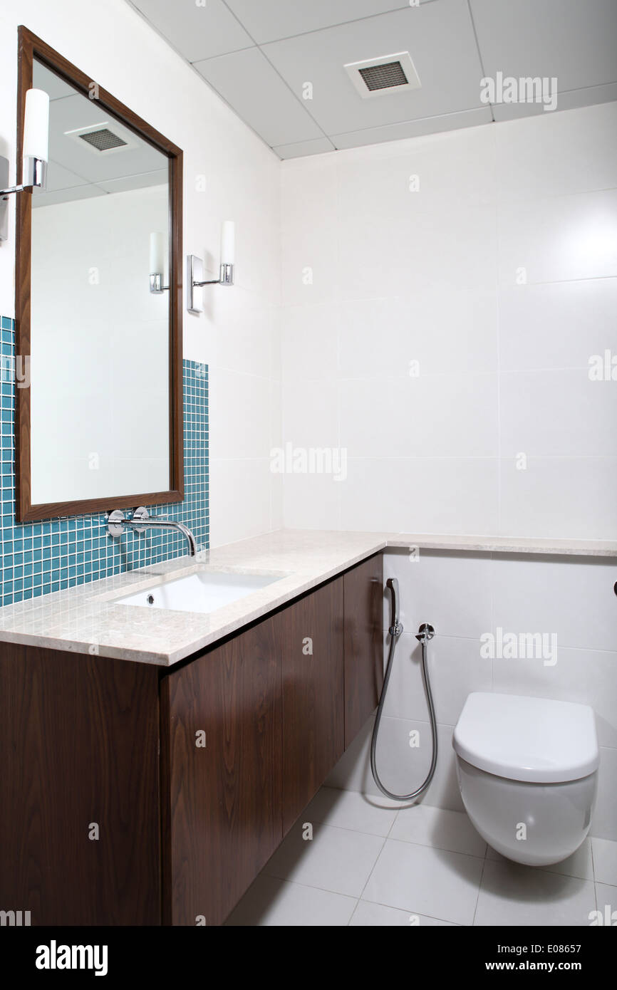 beautiful interior of modern toilet in bright colours Stock Photo - Alamy