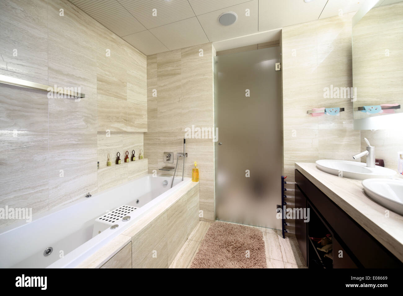 beautiful interior of modern toilet in bright colours Stock Photo - Alamy