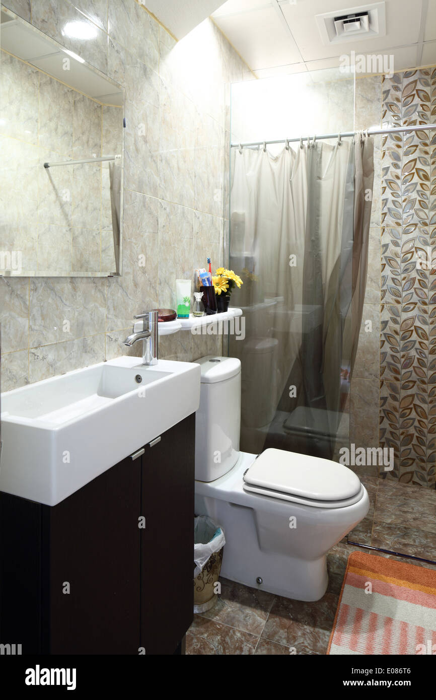 beautiful interior of modern toilet in bright colours Stock Photo - Alamy