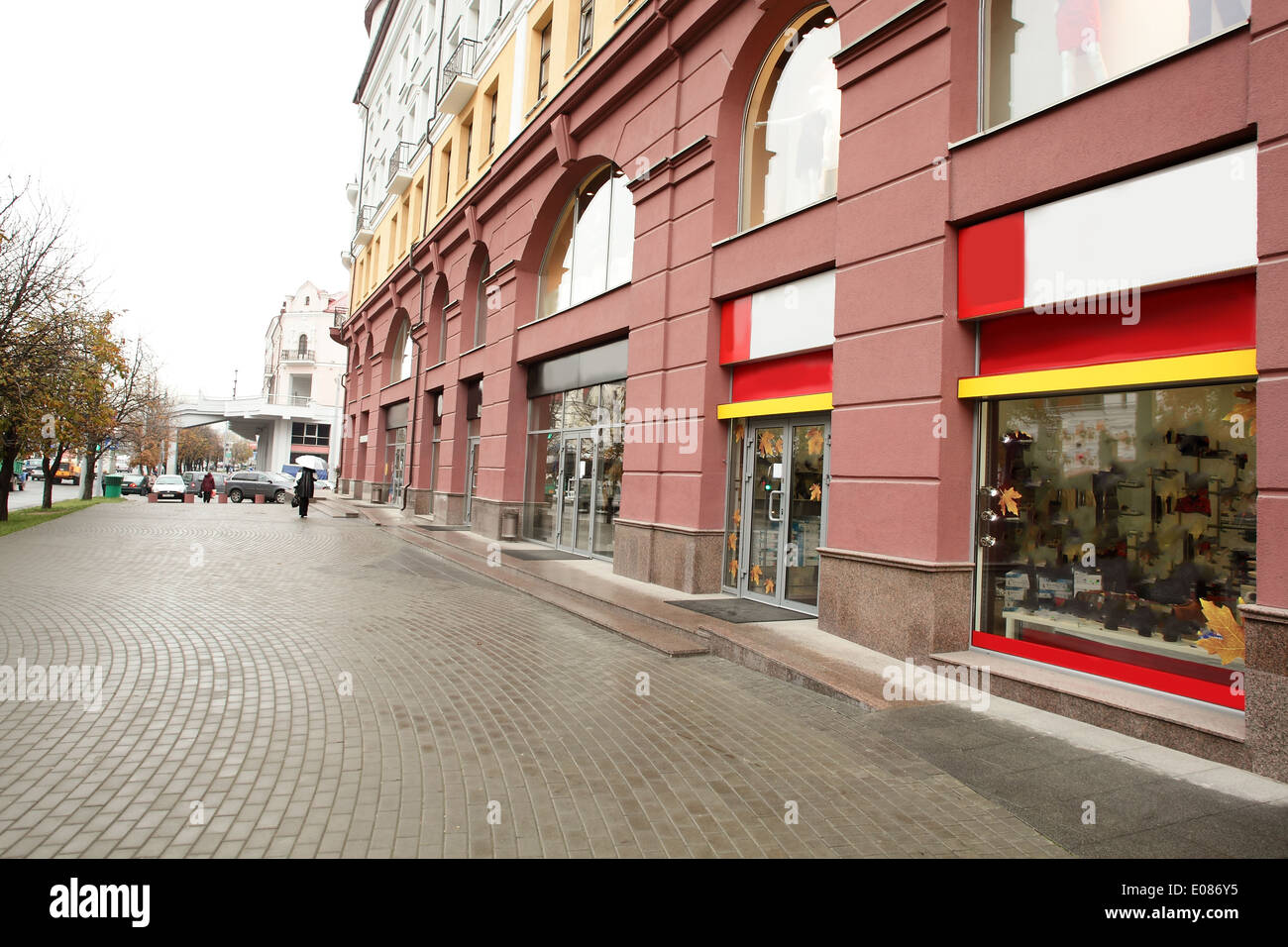 bright and fashionable window of modern european store Stock Photo - Alamy
