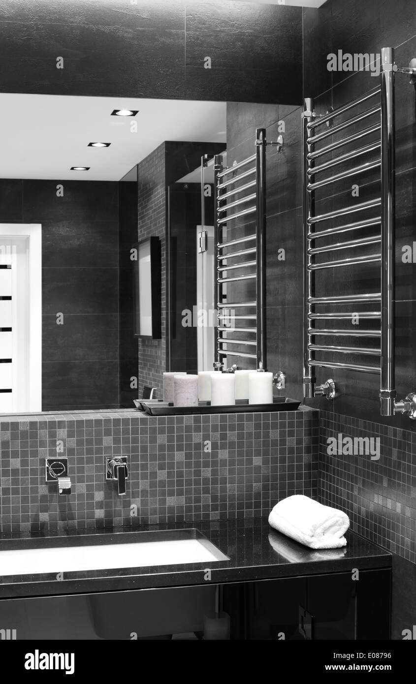 beautiful interior of modern toilet in bright colours Stock Photo - Alamy