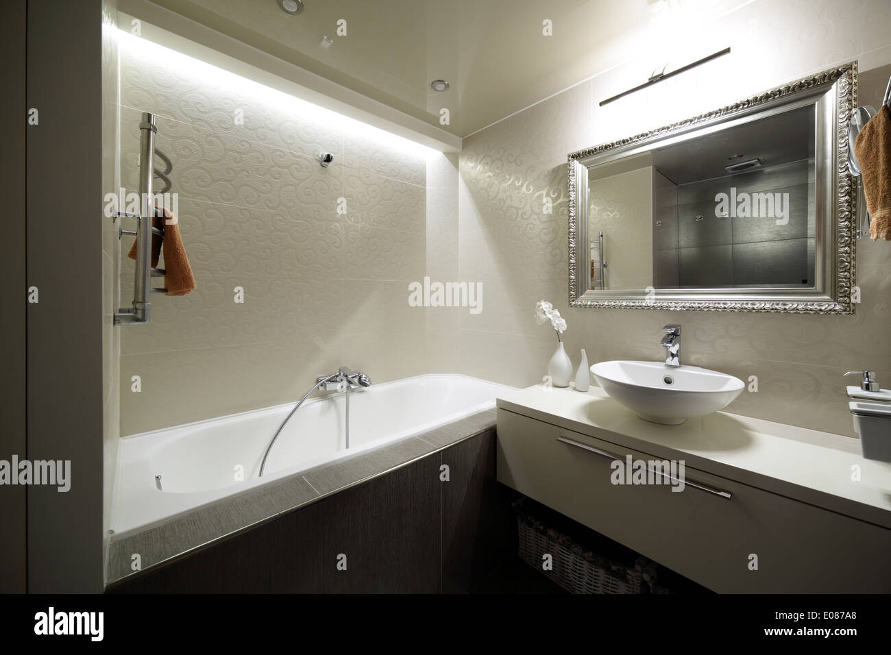 beautiful interior of modern toilet in bright colours Stock Photo - Alamy