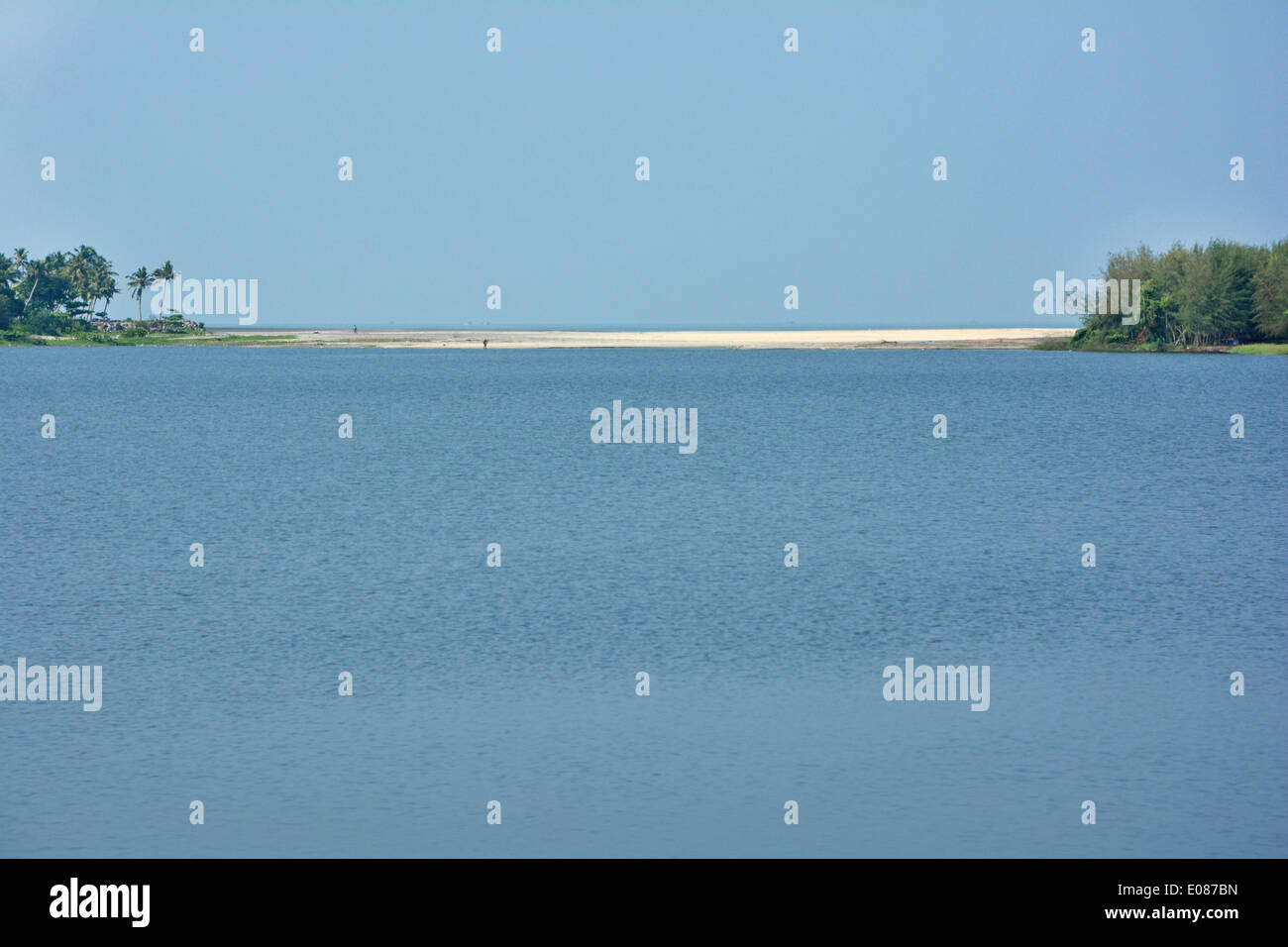 Neendakara, where the lake meets the sea Stock Photo - Alamy