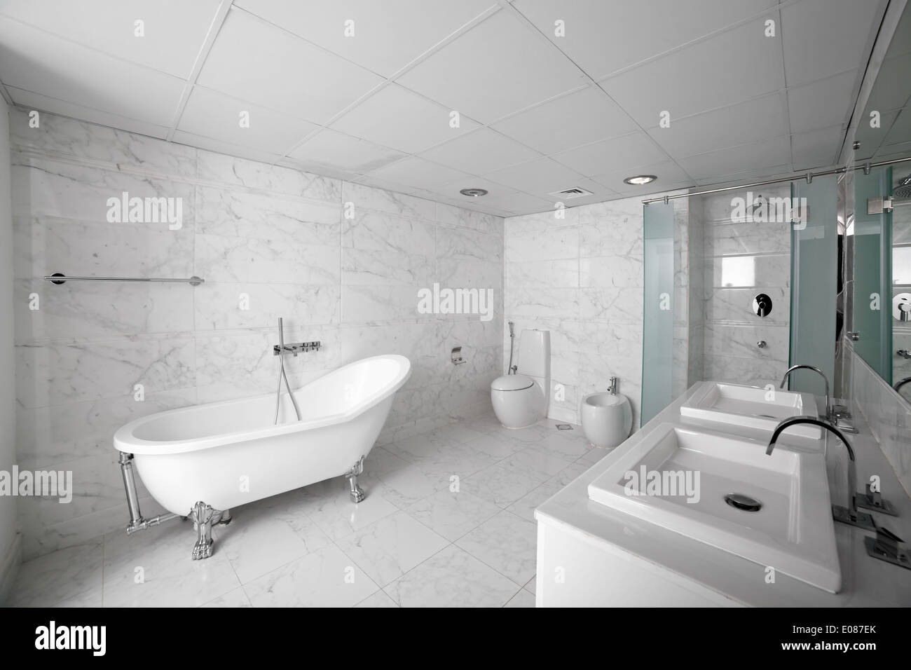beautiful interior of modern toilet in bright colours Stock Photo - Alamy