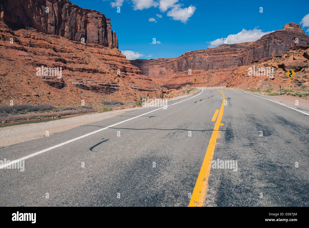 American West Highway. Scenic Utah Highway 128. United States Stock ...