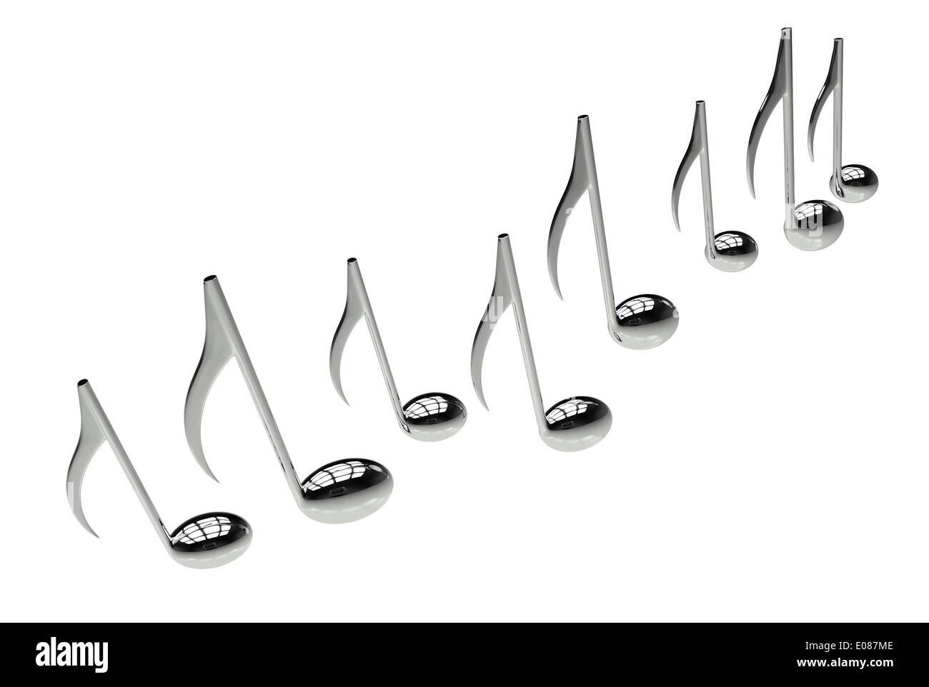 Silver Music Notes Png